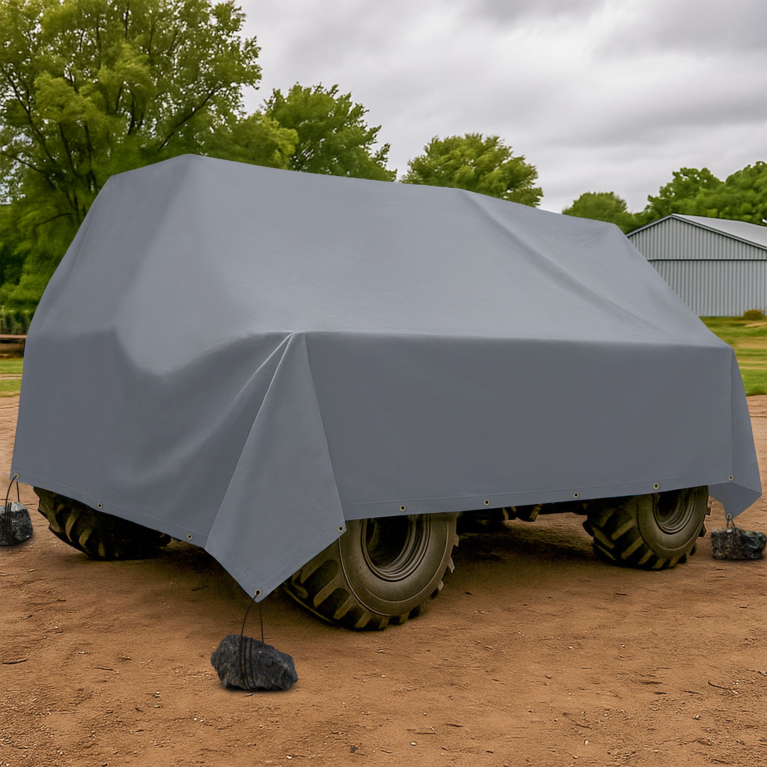 Buy Custom Super Heavy Duty Gray Vinyl Tarps | Tarps&All AU